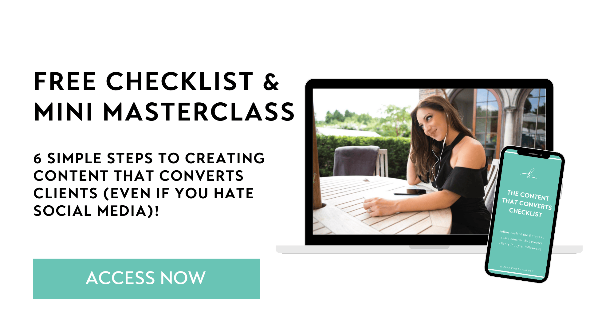 Free Checklist & Mini Masterclass: 6 Simple Steps to Creating Content ...